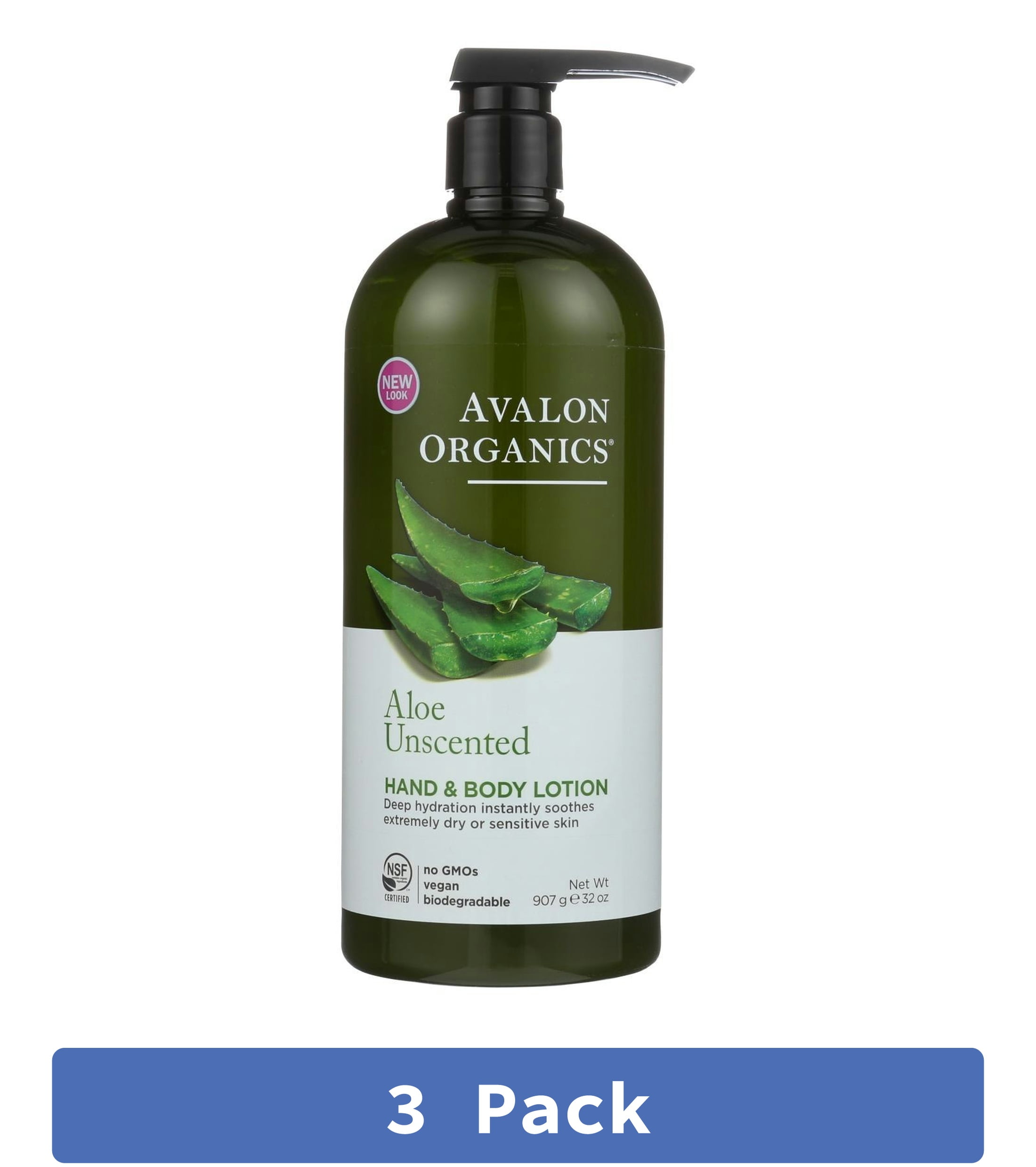 Avalon Organics Lotion Hand & Body Unscented Value Size 32 oz (Pack Of ...