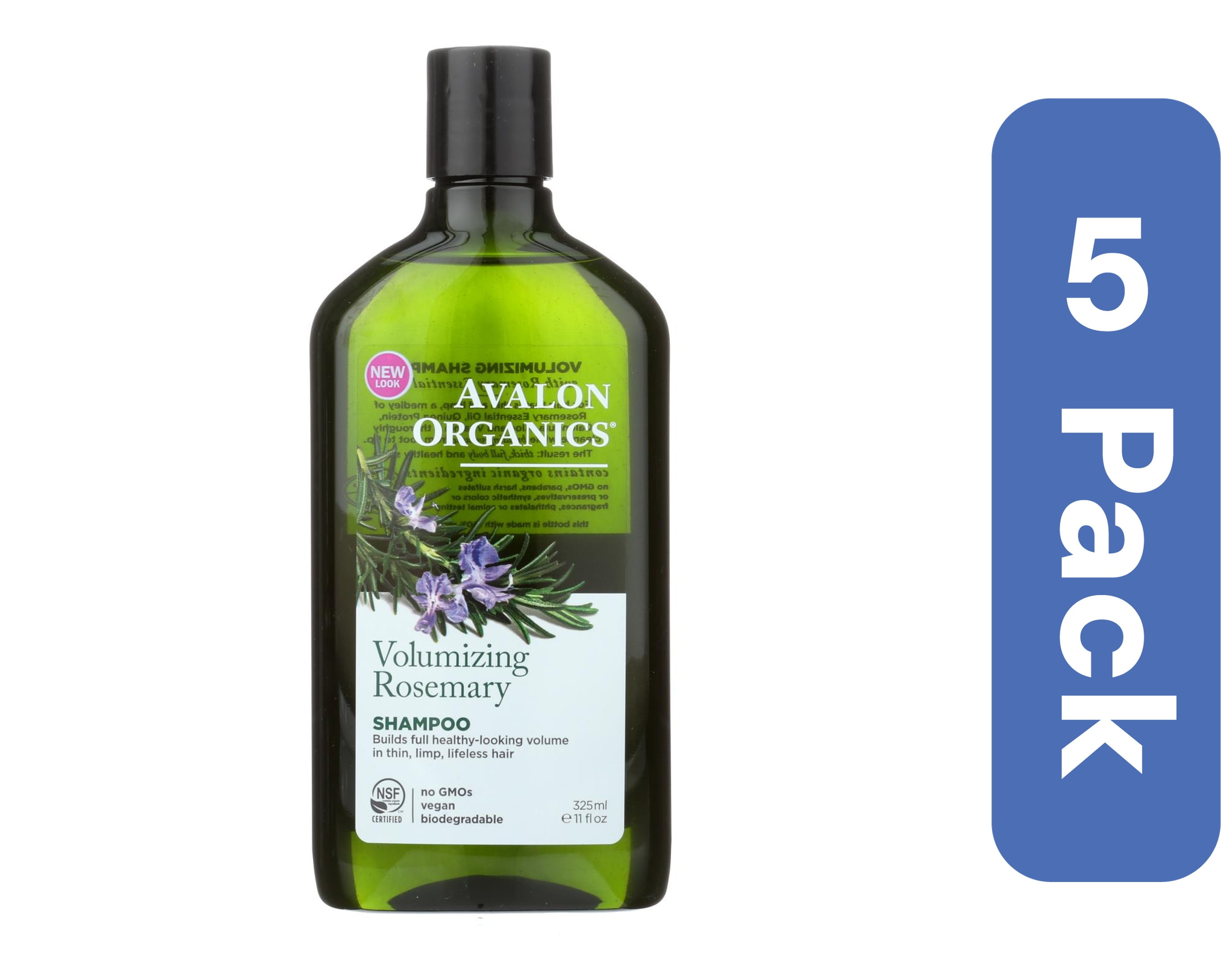 Avalon Organics Rosemary Shampoo 11 oz (Pack Of 5) - Walmart.com