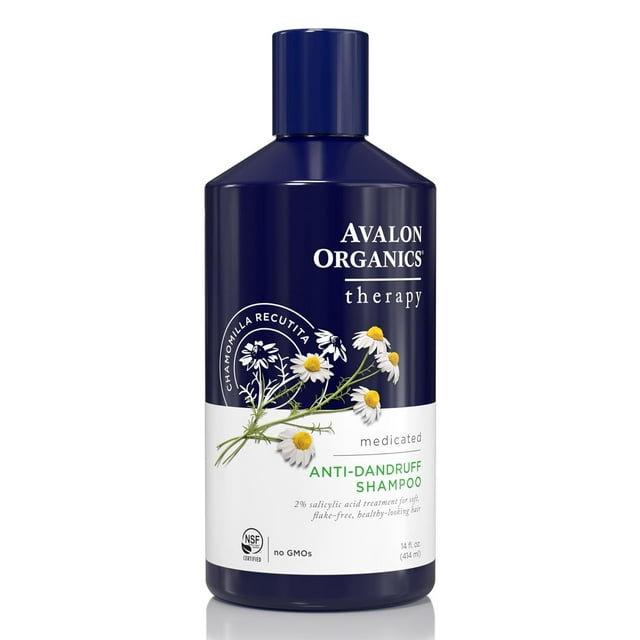 Avalon Organics Therapy Medicated Anti-Dandruff Shampoo for Soft, Flake ...