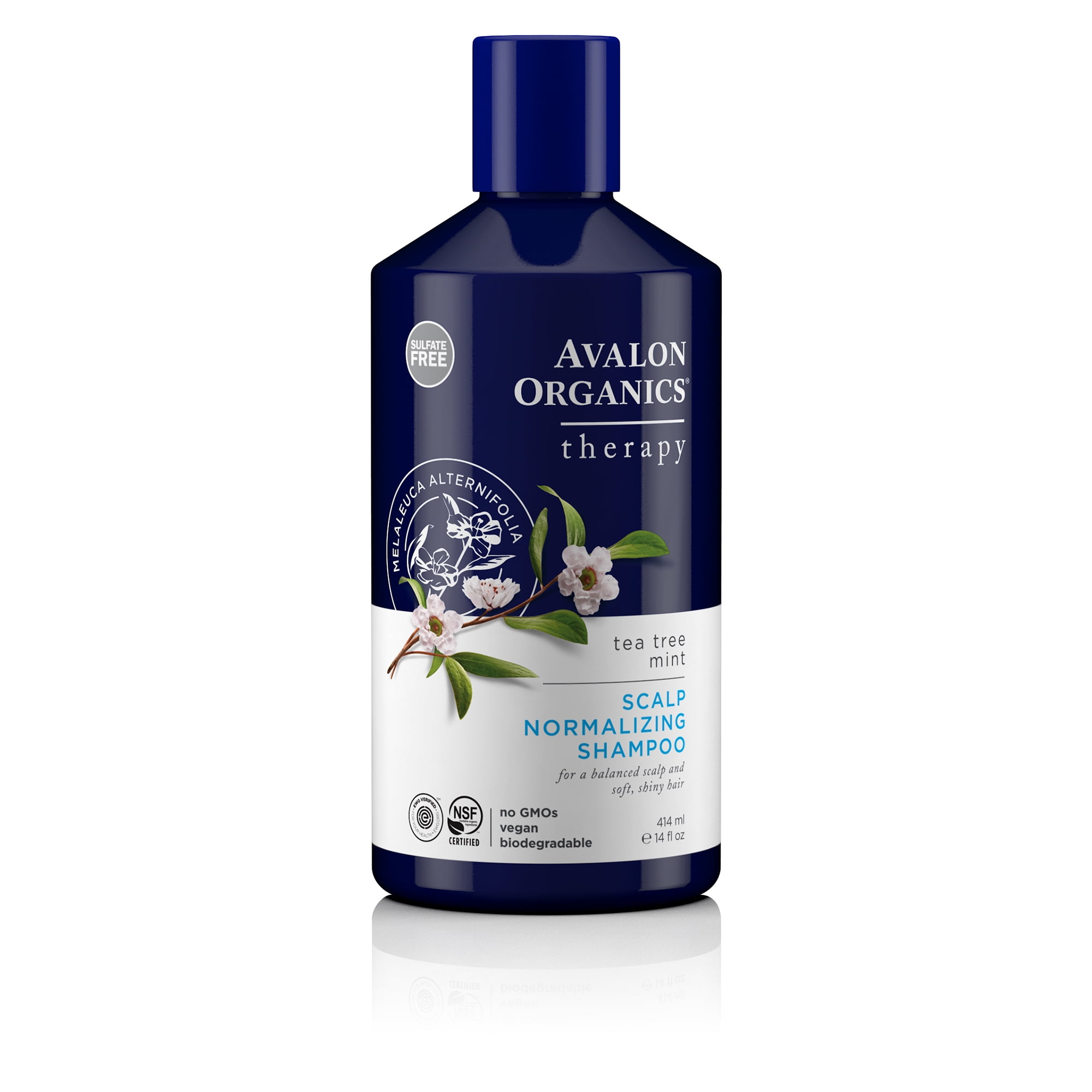 Avalon Organics Tea Tree Mint Scalp Normalizing Shampoo, 14 oz. - Vegan ...