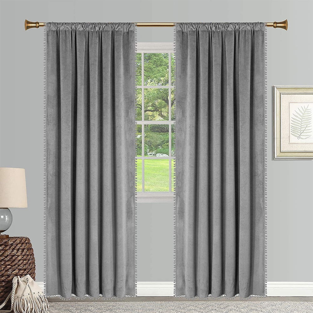 Avamo Blackout Drapes UV Protection Curtains Thermal Insulated Solid ...