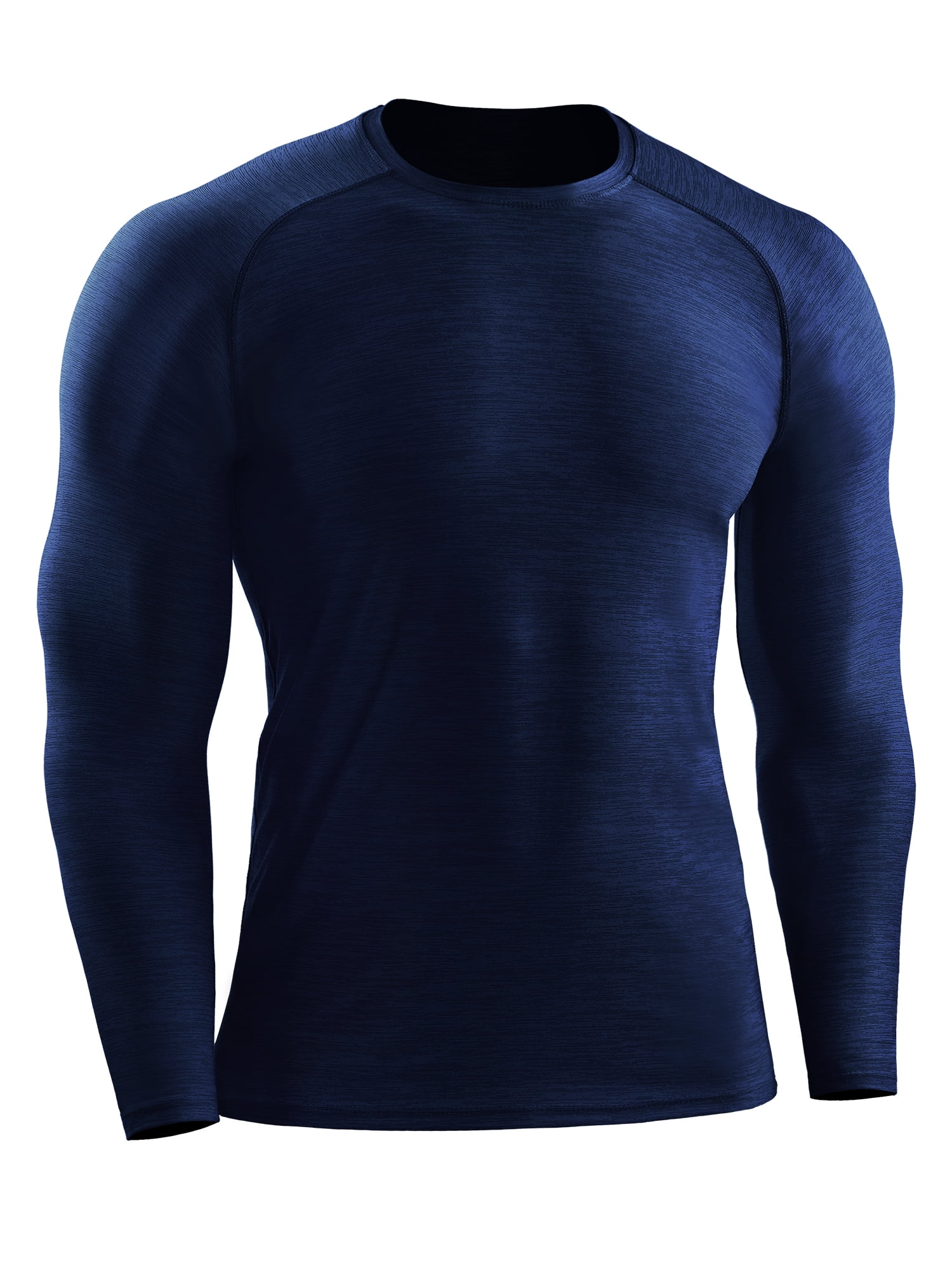 Avamo Mens Quick Dry Long Sleeve Compression Muscle Shirts Plain ...