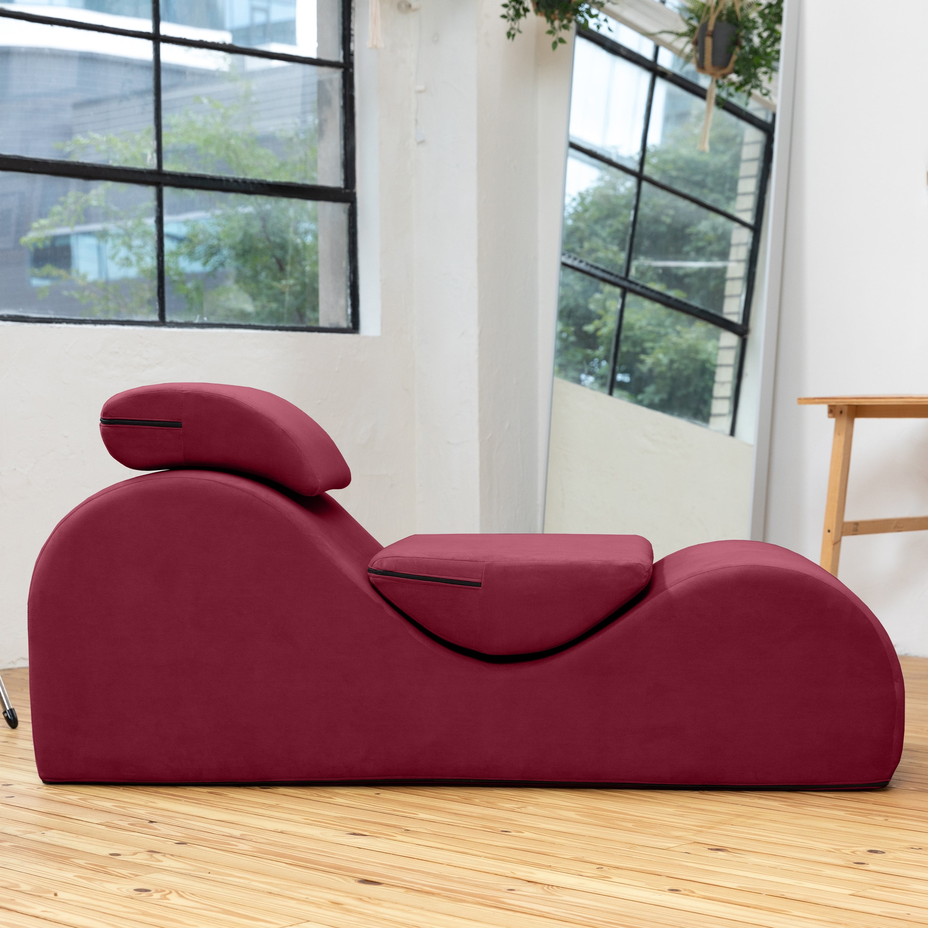 Avana Luvu Lounger Elegant Adults Modern Exercise and Relaxation Solid ...