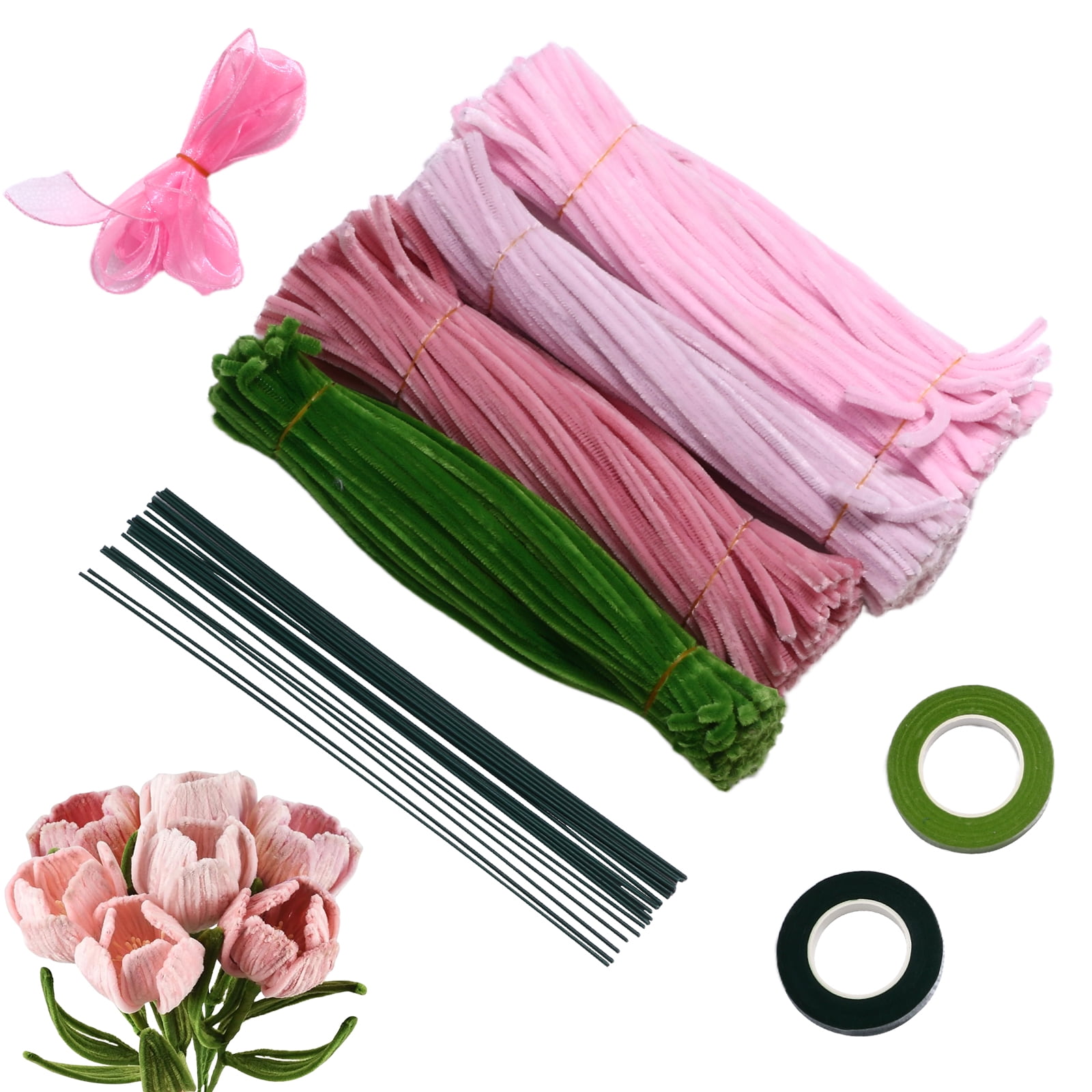 Avaner 400 Pcs Pipe Cleaners Craft,4 Assorted Colors Pipe Cleaners Bulk ...