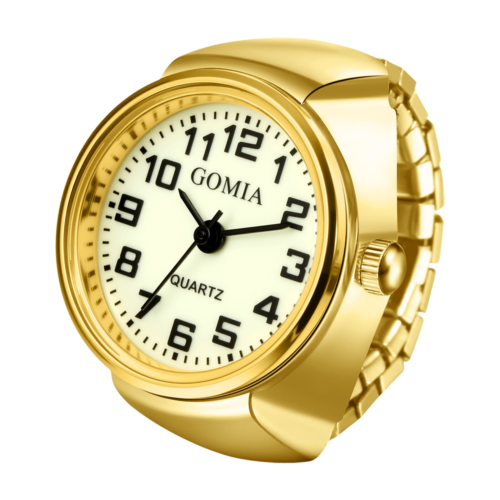 Avaner Analog Quartz Elastic Band Finger Watch for Women: Arabic ...