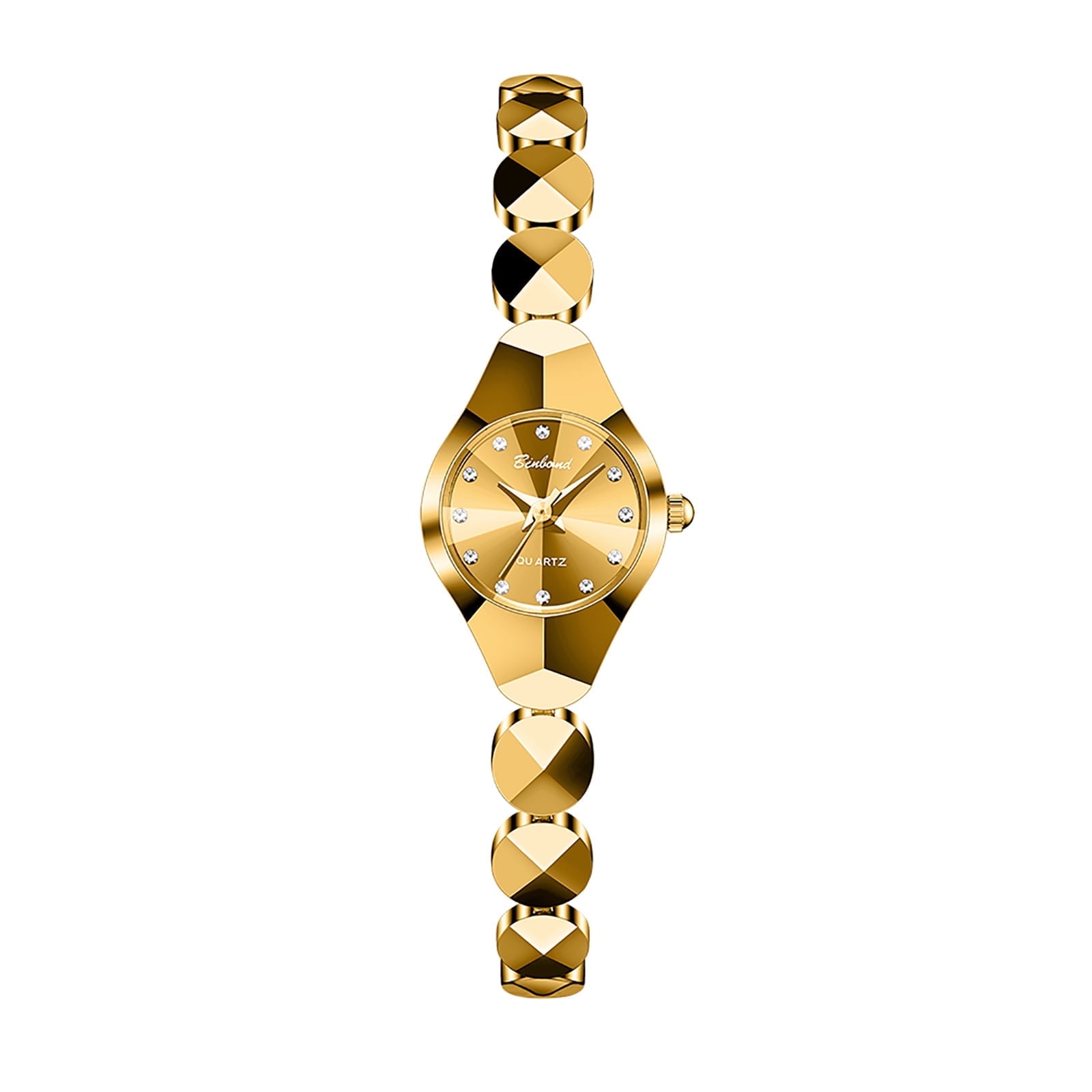 Avaner Analog Quartz Watch for Women,Diamond-Shaped Faceted Case ...