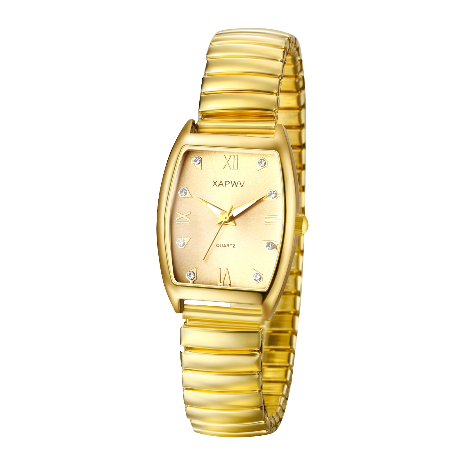 Avaner Elastic Strap Wrist Watches for Men Women: Adjustable Stainless ...