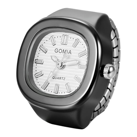 Avaner Men Women Finger Watches: Gold Silver Stainless Steel Band Mini ...