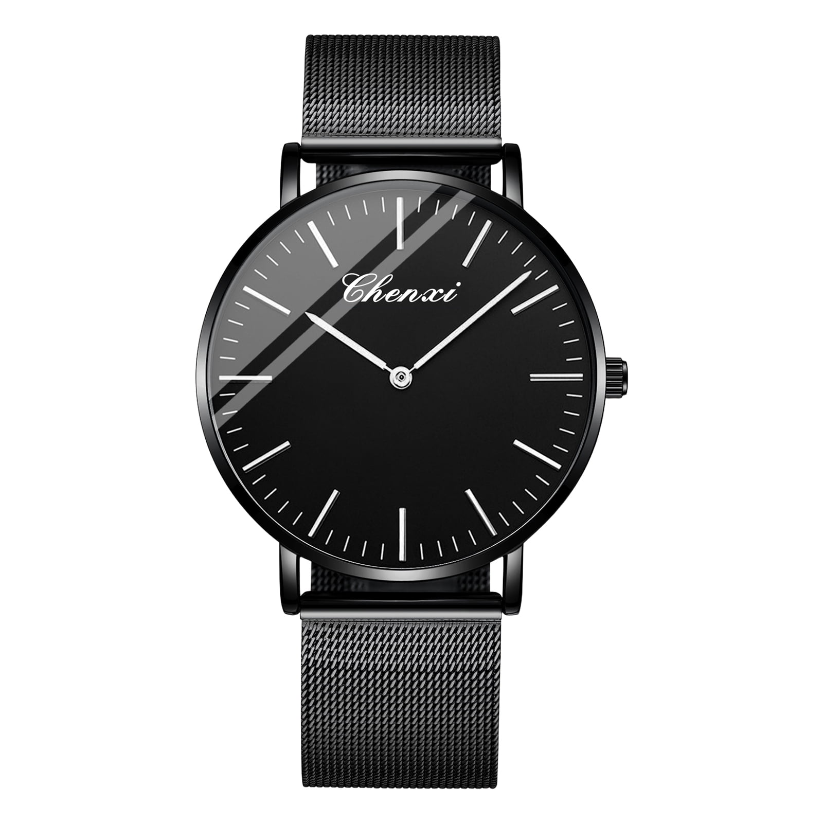 Avaner Men's Analog Quartz Stainless Steel Watch:Round Case Bar Marker ...