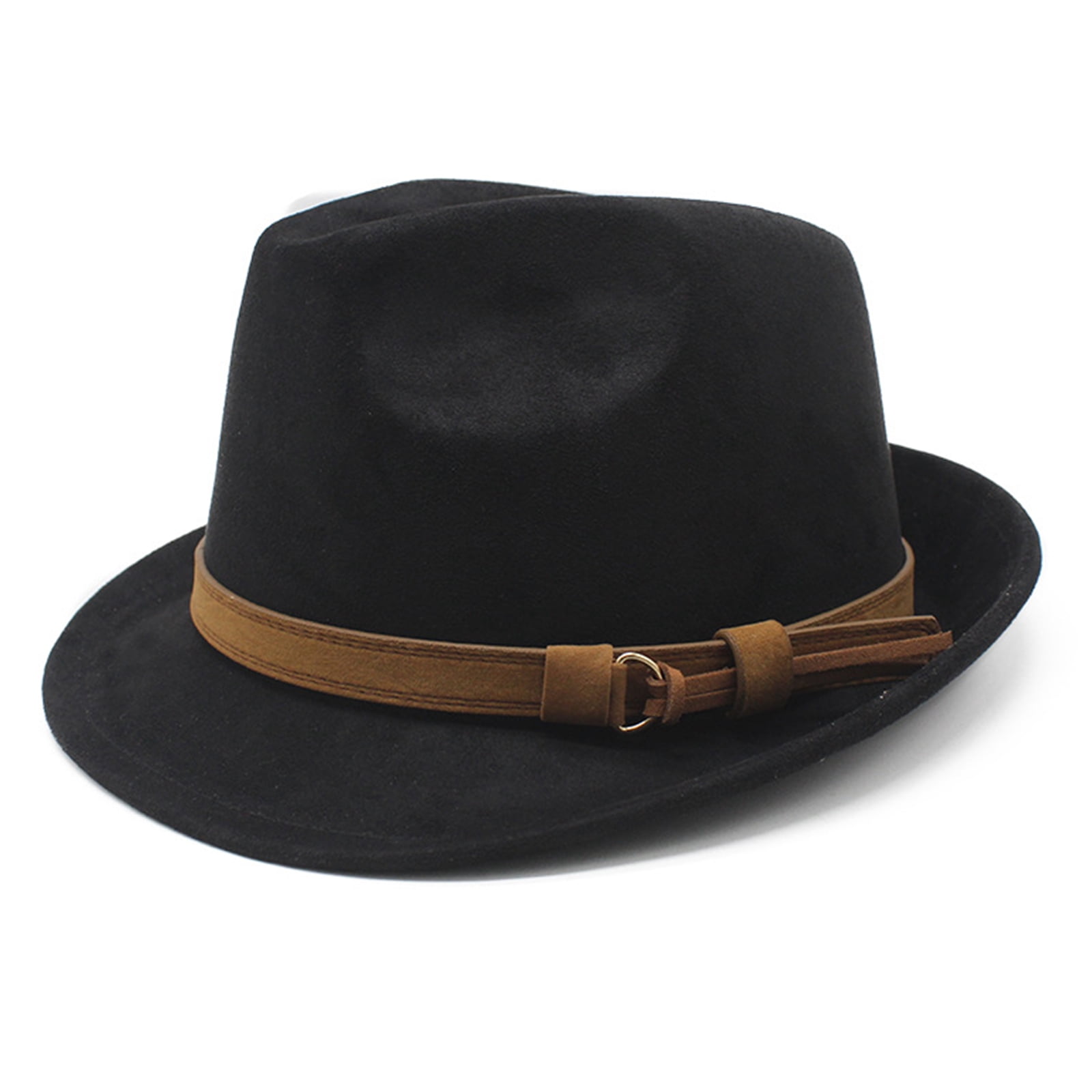 Avaner Men's Classic Manhattan Felt Fedora: Gangster Jazz Fedora Hat ...