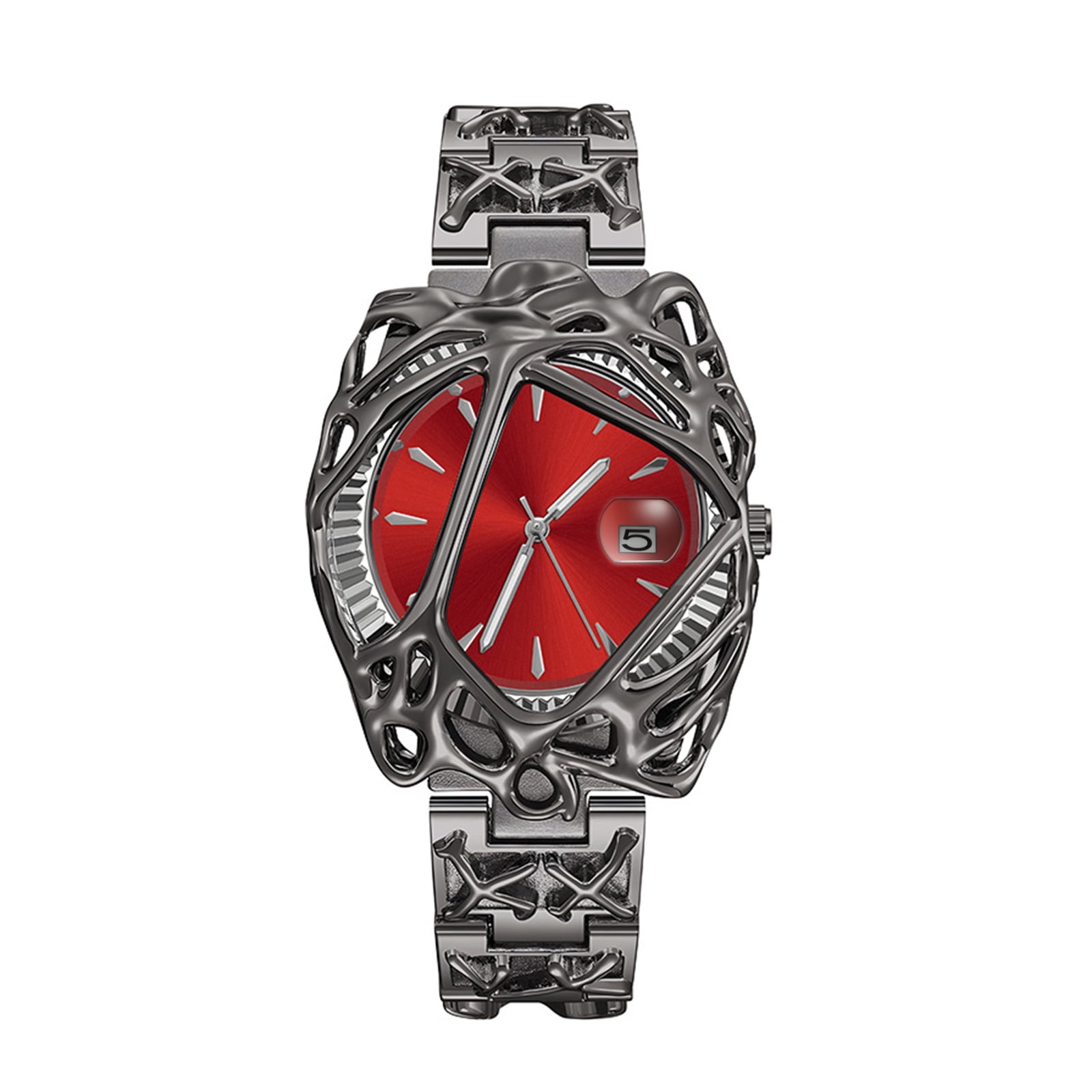 Avaner Men's Dark No-Mark Punk Watch: Calendar Function Luminous Hands ...