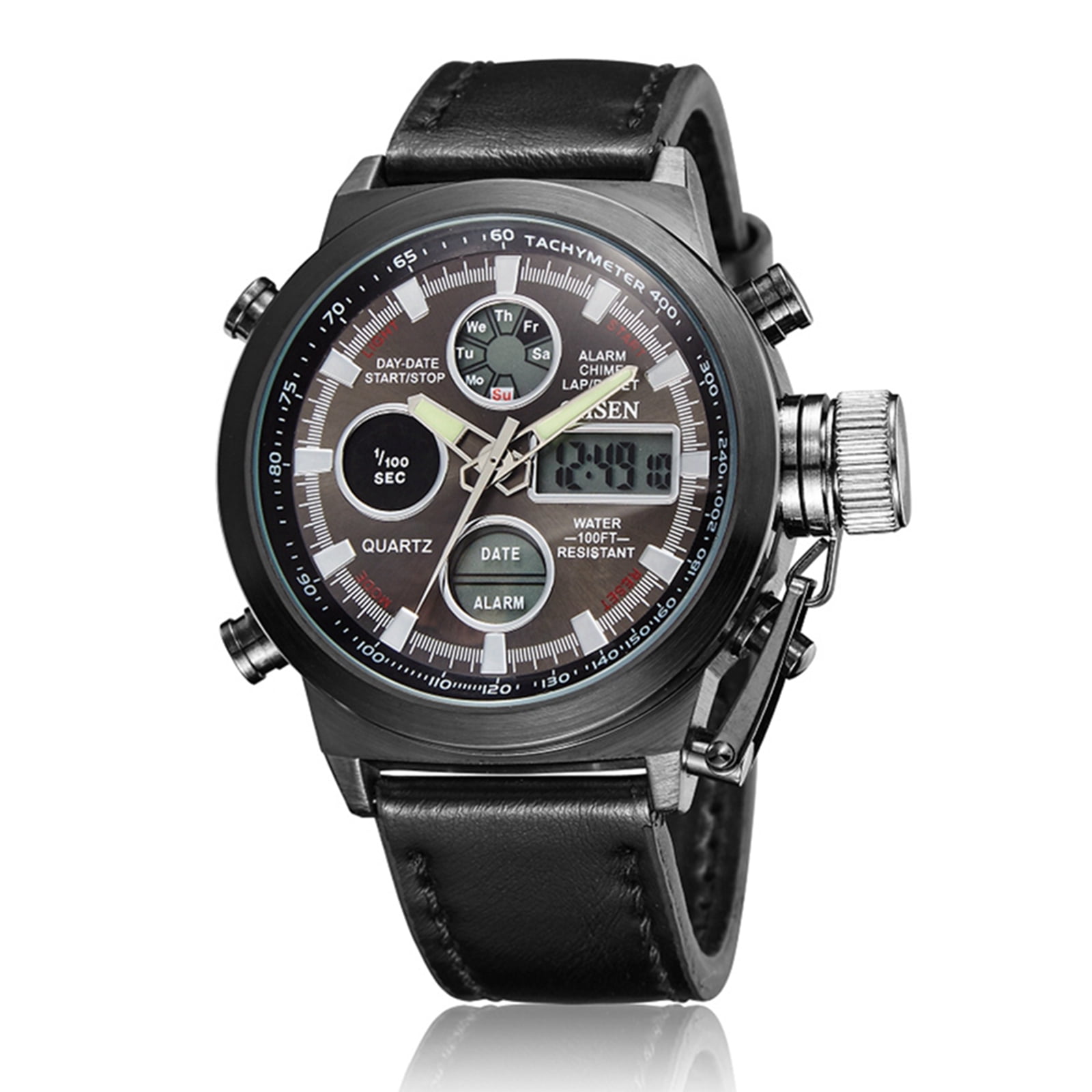 Avaner Mens Multifunctional Military Watch: Analog Digital Dual Time ...