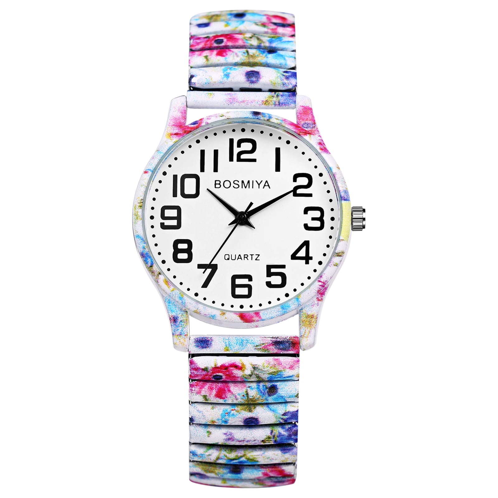 Avaner Stretch Band Watches for Women: Bohemia Flower Easy Reader ...