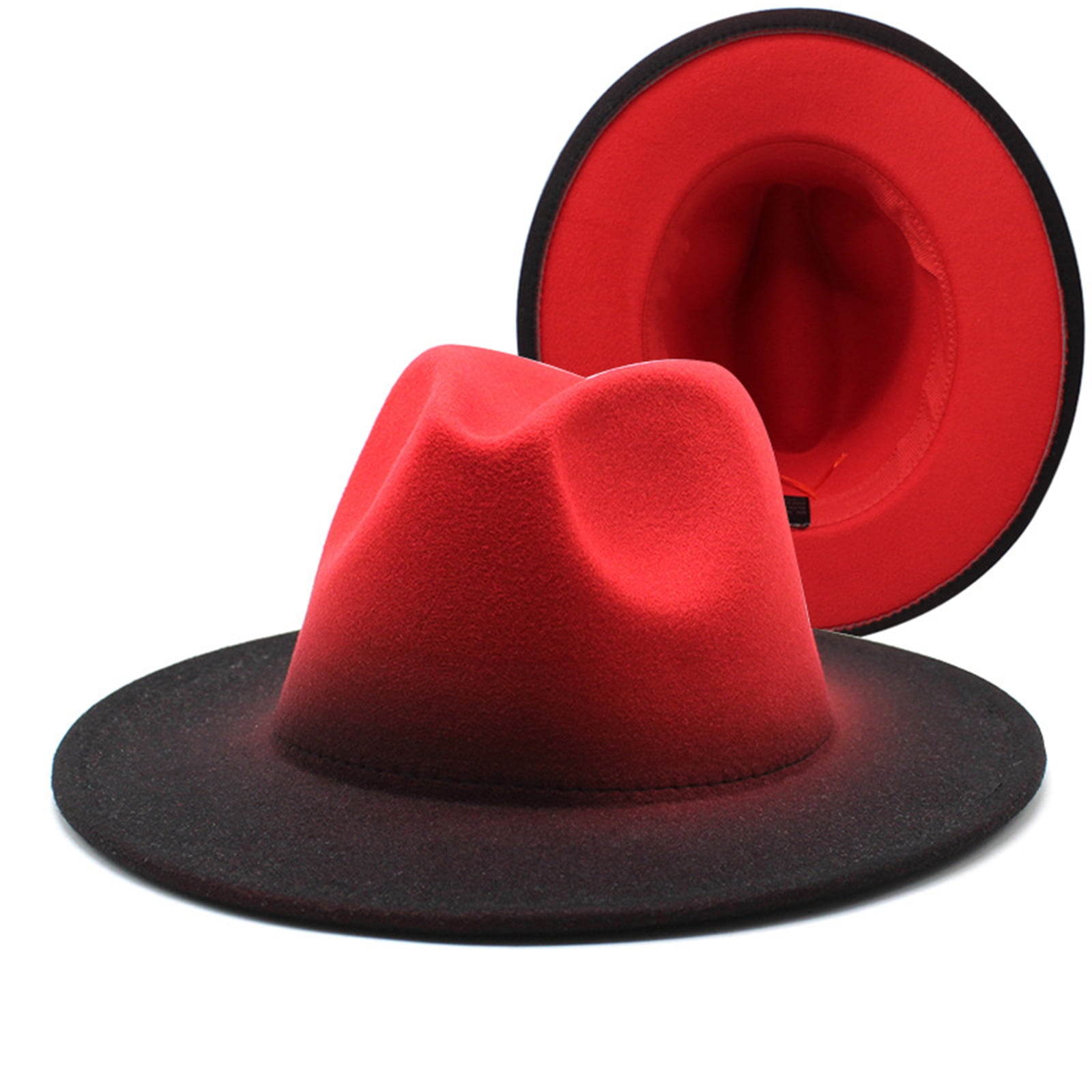 Avaner Trendy Fedora Hats for Men and Women Wide Brim Felt Hat Dress ...