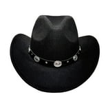 Avaner Western Cowboy Hat for Men Women Classic Fedora Hat with Buckle ...