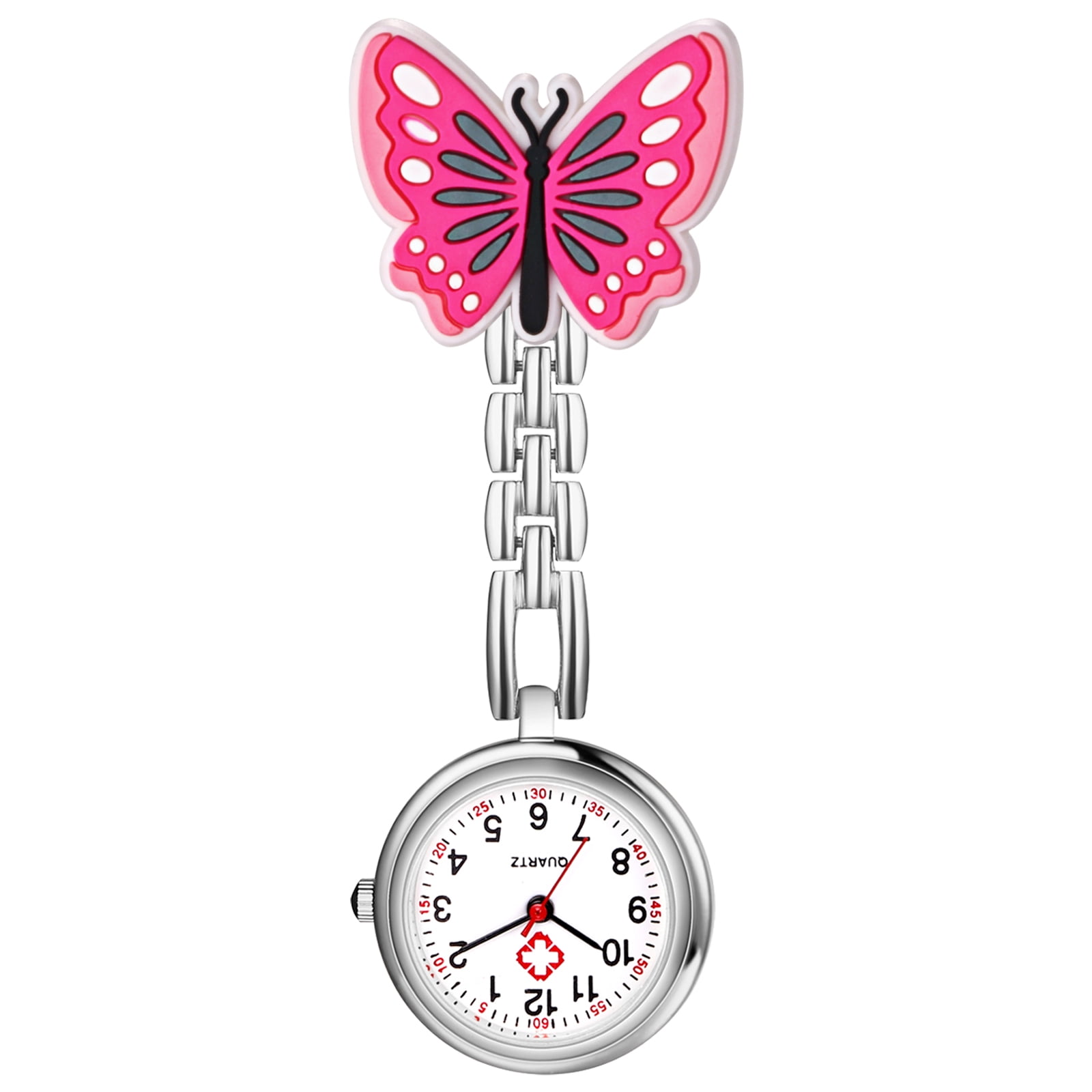Avaner Women Butterfly Brooch Nurse Watch for Nurses Doctors Badge ...