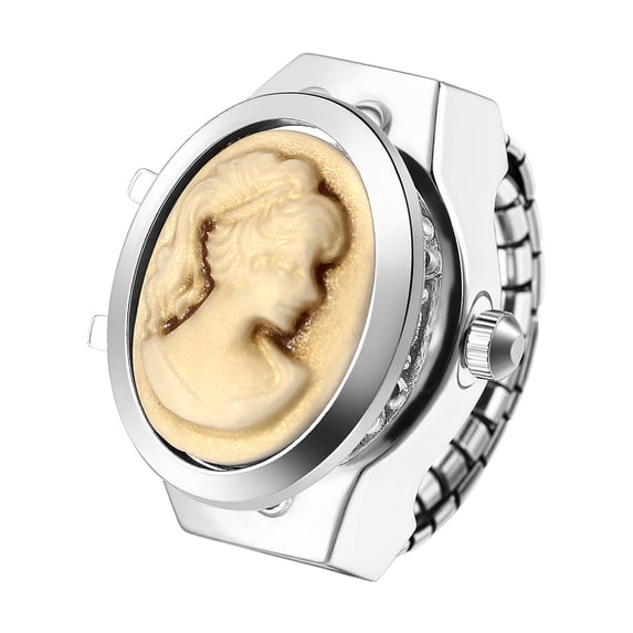 Avaner Women Elastic Ring Watch: Quartz Analog Stretch Band Imitation ...