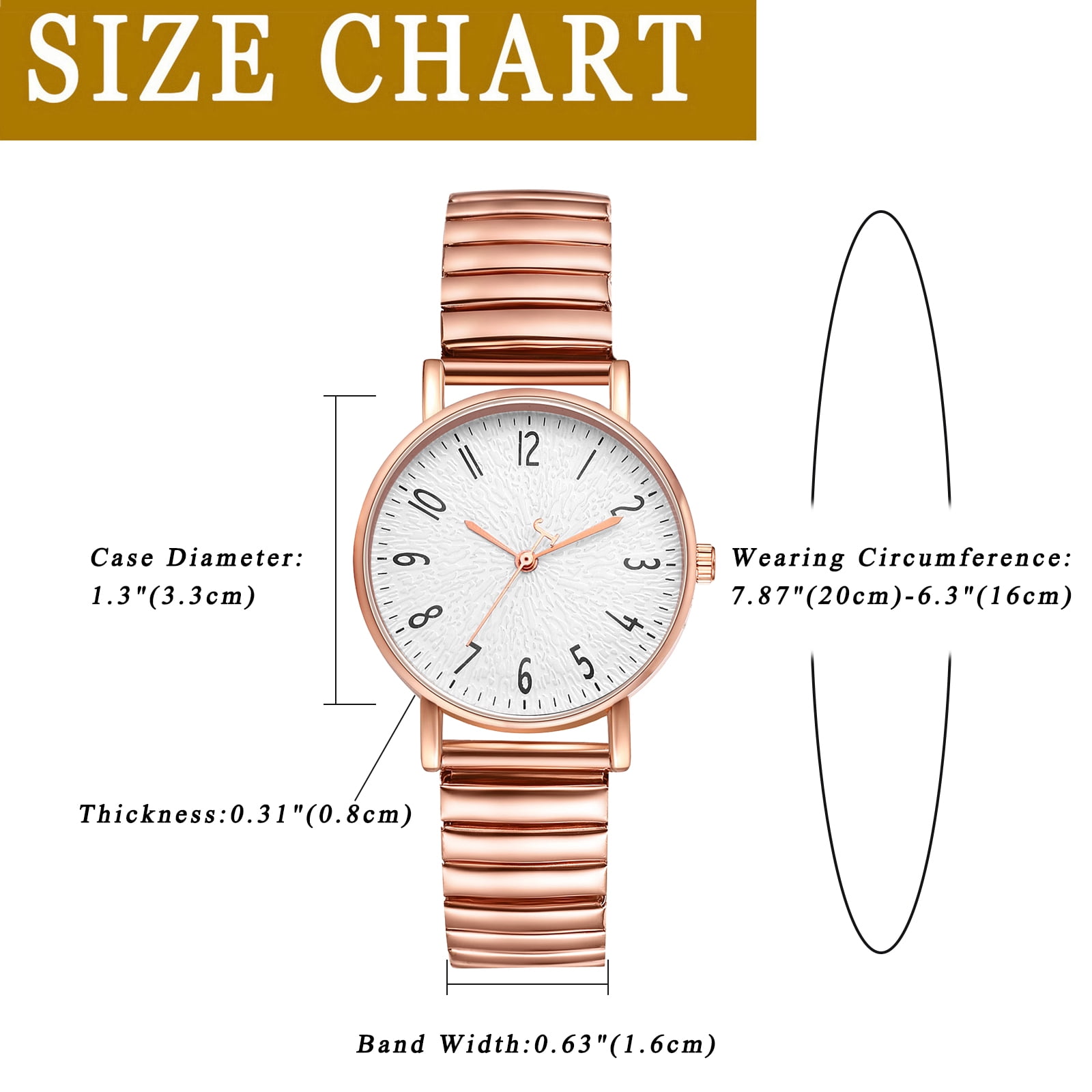 Avaner Women's Elastic Strap Watches: Large Face Arabic Numerals Analog ...