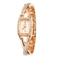 Avaner Women's Tonneau Rhinestone Watch: Stainless Steel Band Light ...