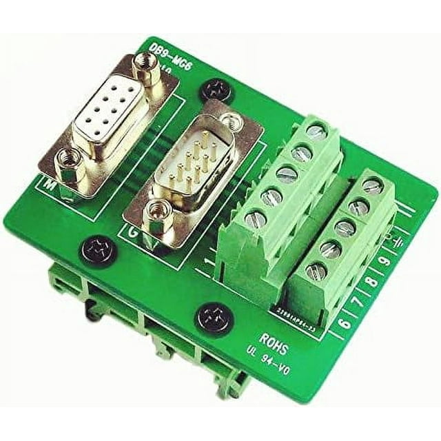 Avanexpress DB9 Breakout Connector RS232 Serial 9 Pin Connector Db9 Terminal (Male and Female ...