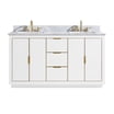 Latoscana OA53OPT3W Oasi 53 Inch Vanity With Left Side Cabinet In White ...
