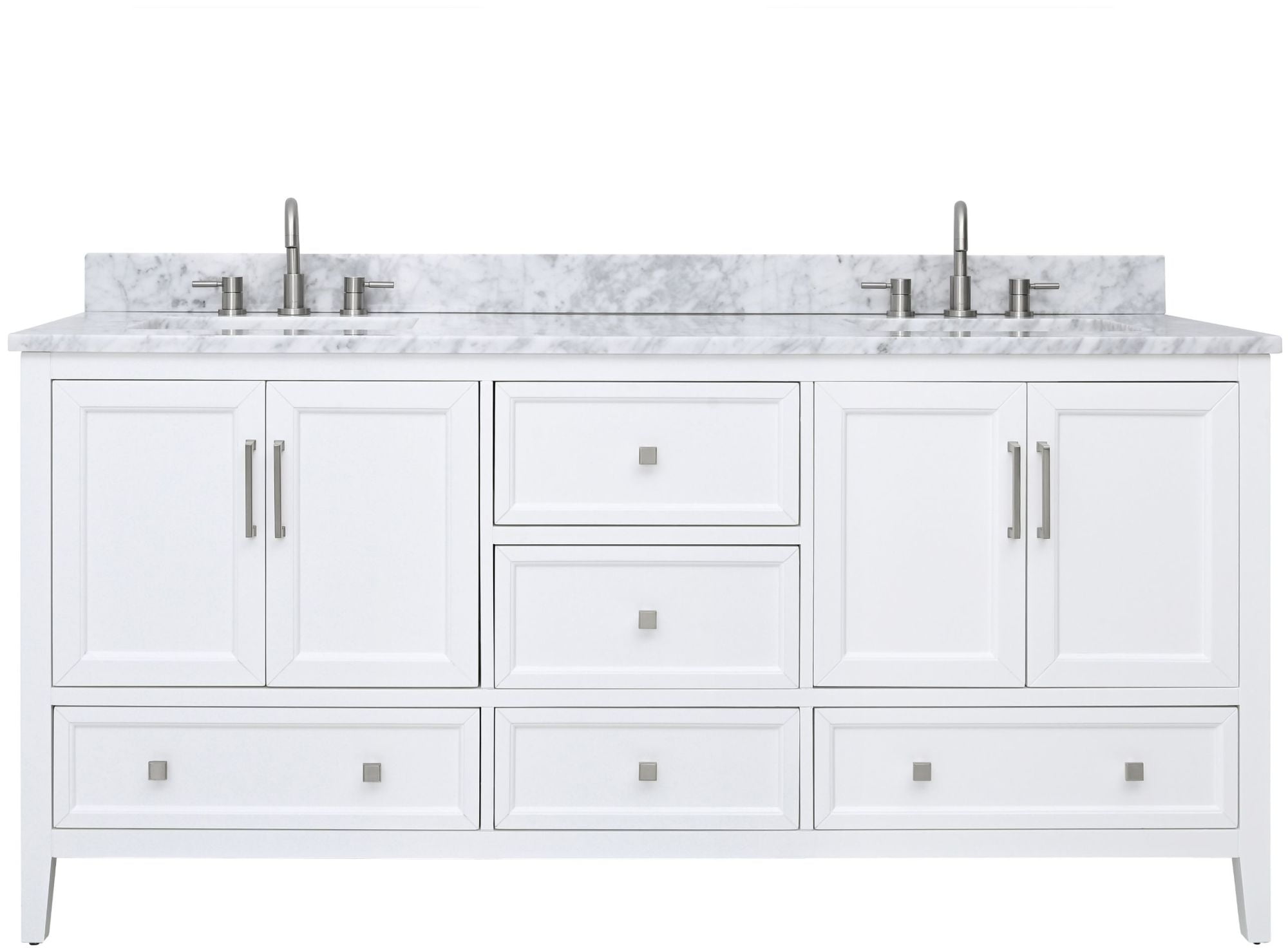 Avanity Everette-Vs73-Wt-C Everette 72" Free Standing Double Basin ...