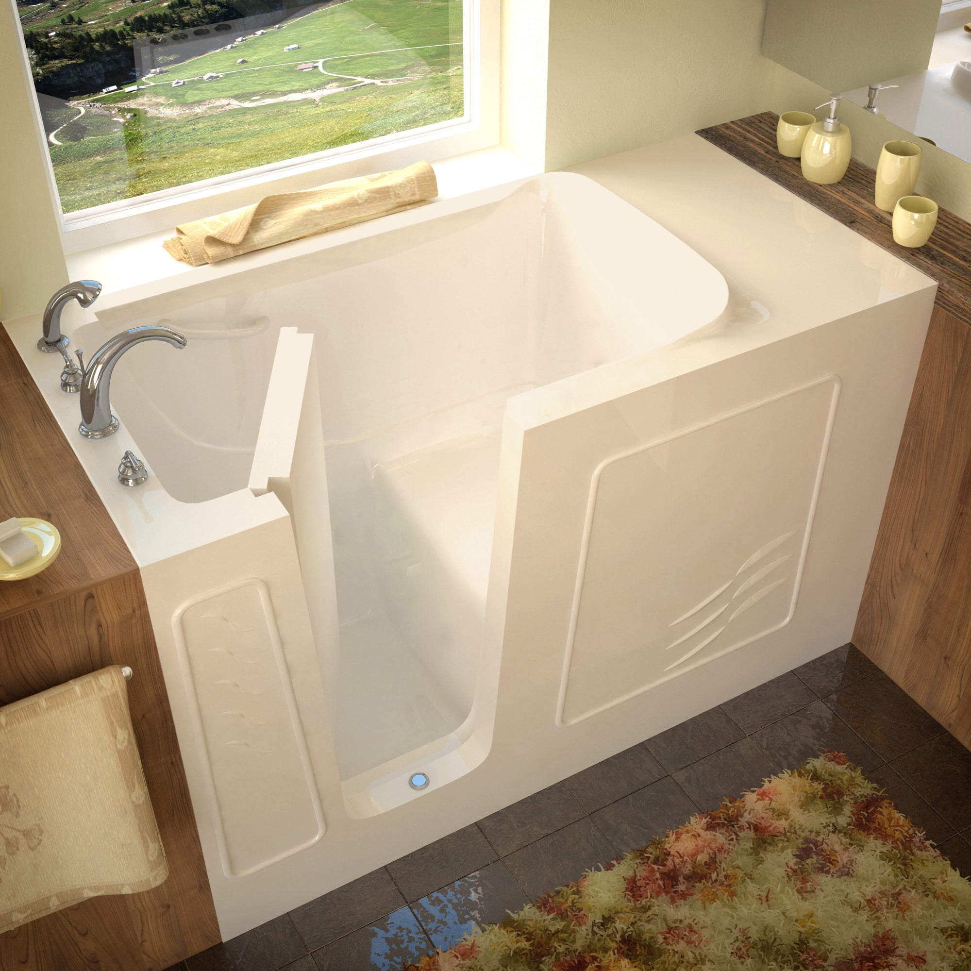 Avano Av3060wils Walk-In Tubs 60" Gel Coated Soaking Bathtub For Alcove ...