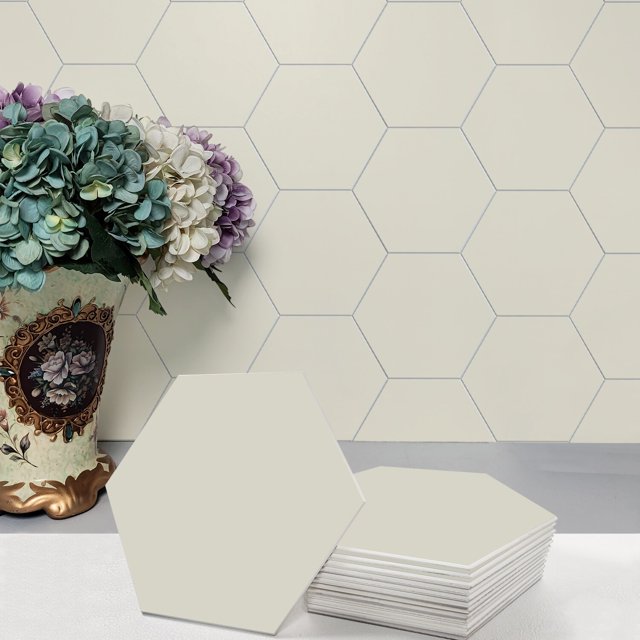Avant Decor Bex Peel and Stick Hexagon Backsplash Wall Tile 6" x 6.9 ...