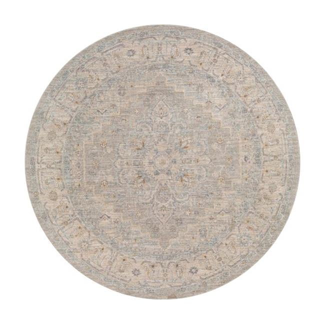 Avant Garde AVT-2301 5'3" Round Rug in Light/Medium Gray/Charcoal/Beige ...