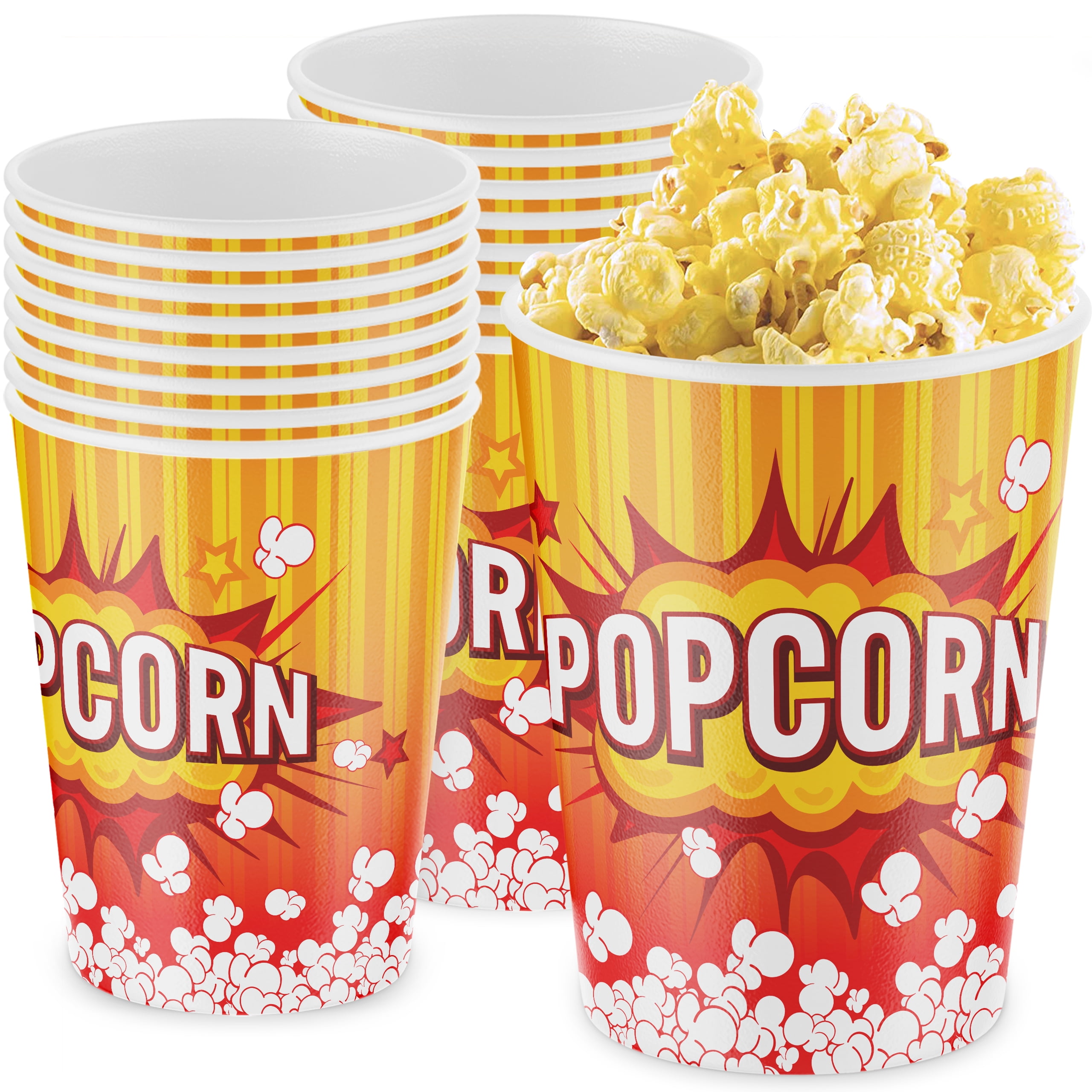 Avant Grub 32 oz. Disposable Stackable Paper Popcorn Buckets 25 Pk ...
