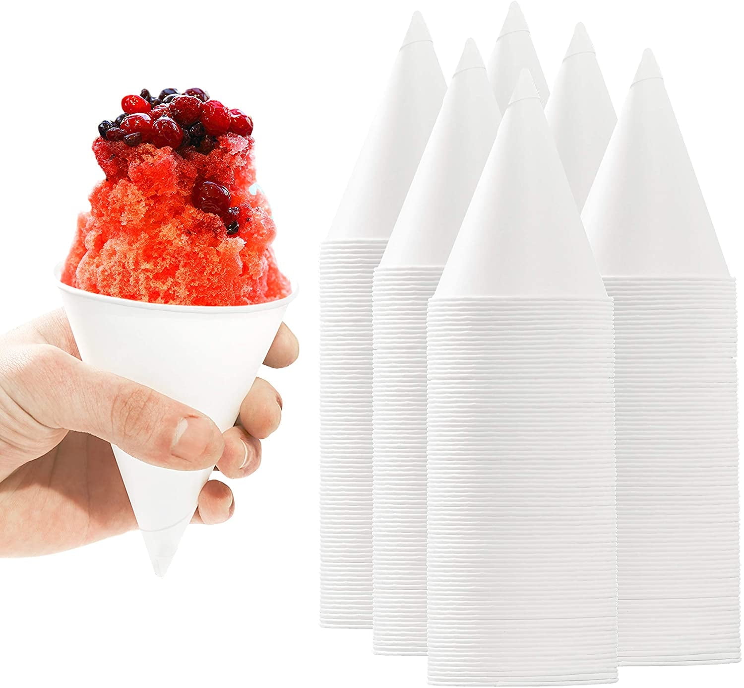 Avant Grub Disposable 6 oz White Leakproof Paper Cone Water Cups, 600 ...