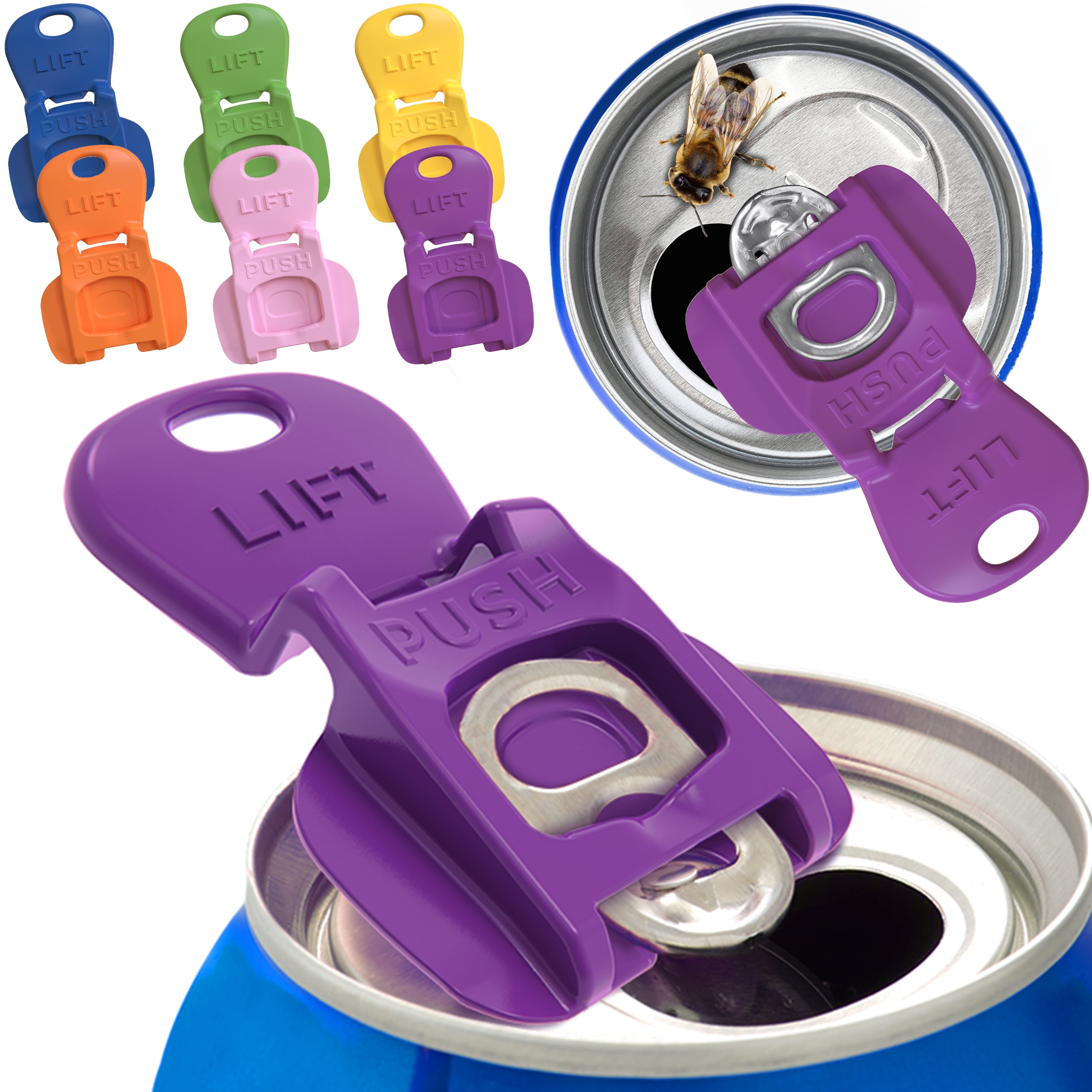 Avant Grub 7.5" Reusable Multicolored Plastic Soda Can Covers, 36 Pack ...