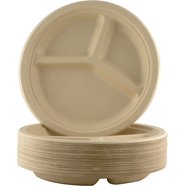 Chinet Classic White Paper Compartment Dinner Plates, 10 3/8”, 32 Count ...