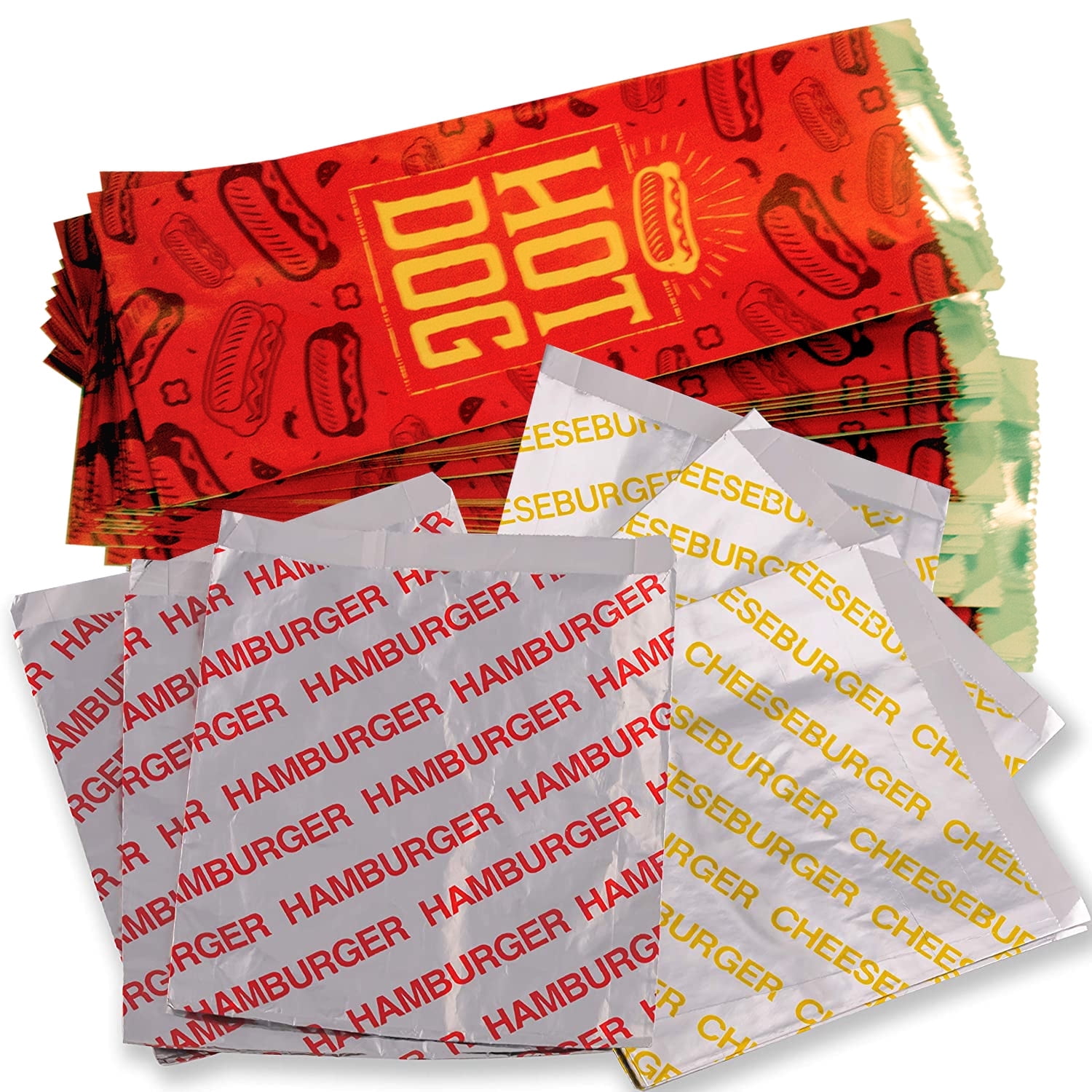 Avant Grub Retro Grease Proof Foil Cheeseburger Wrappers, 30 Combo Pack ...