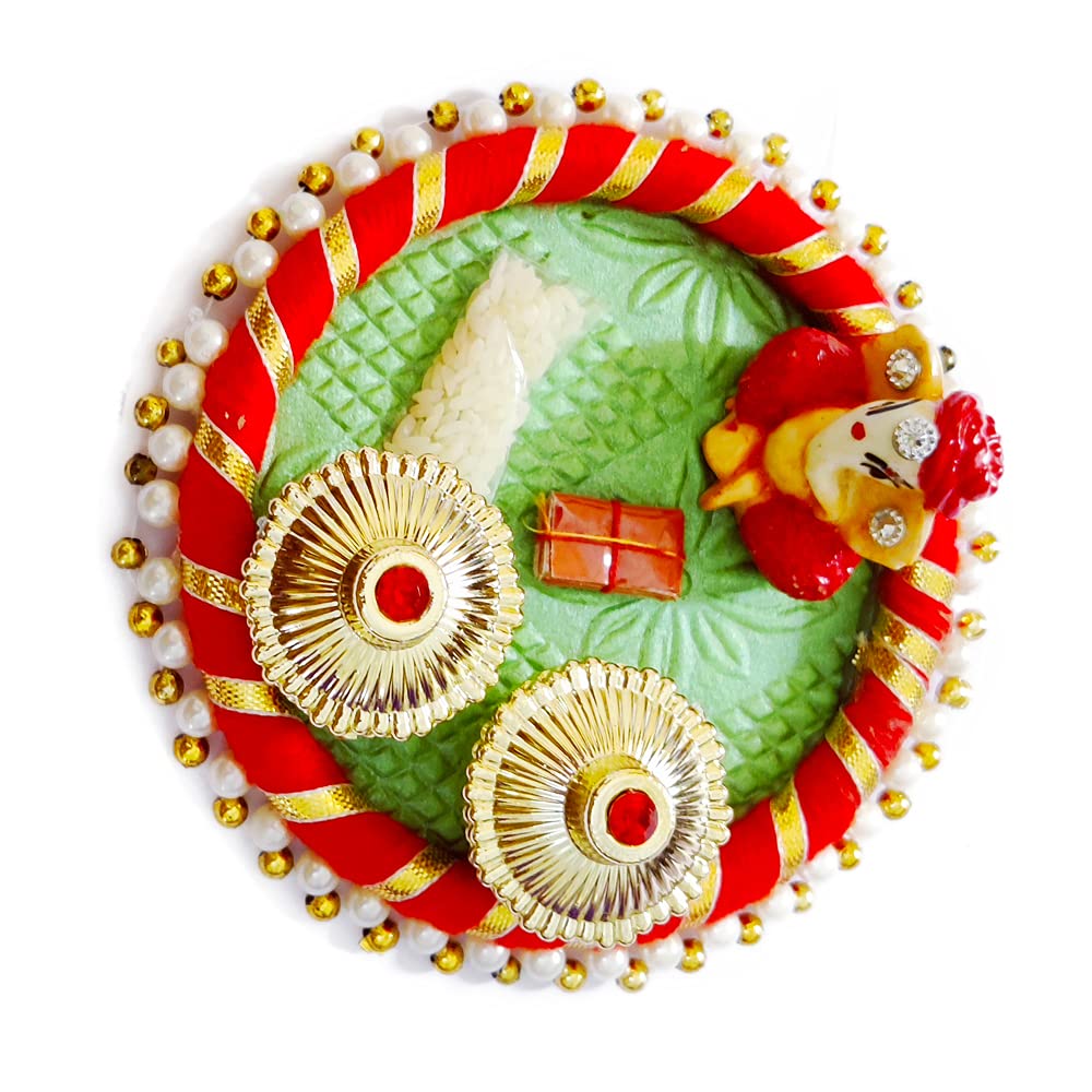 Avanti Creation Multicolor Pooja Tilak Thali with Kumkum Chawal ...