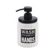 Avanti Linens Chalk It Up Ceramic Soap Dispenser White Black Modern ...