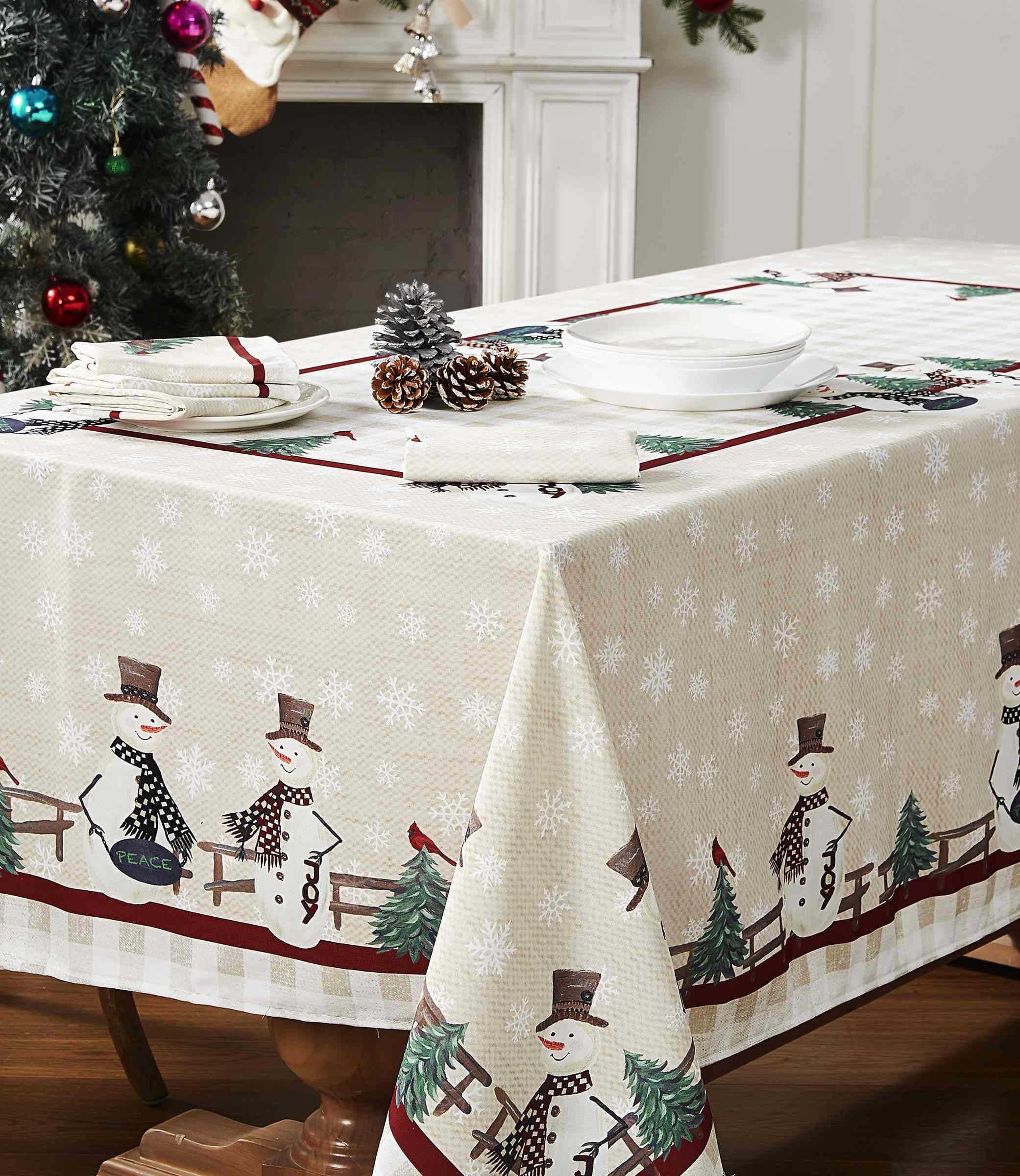Avanti Linens Country Snowman 60" x 102" Tablecloth - Walmart.com