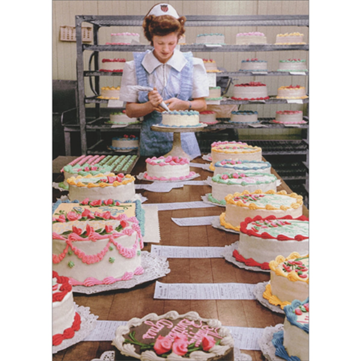 Avanti Press Baker Fulfilling Decorated Cake Orders Vintage Photo ...