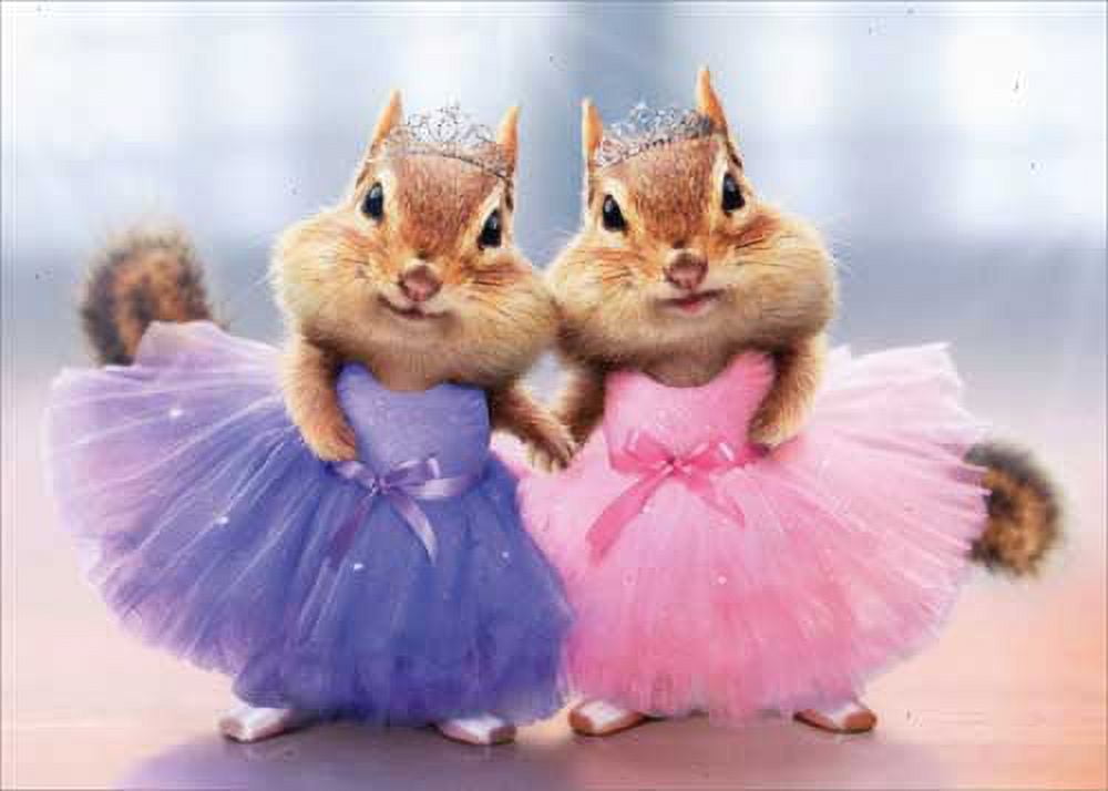 Avanti Press Chipmunk Ballerina Duo Funny / Humorous Thank You Card ...