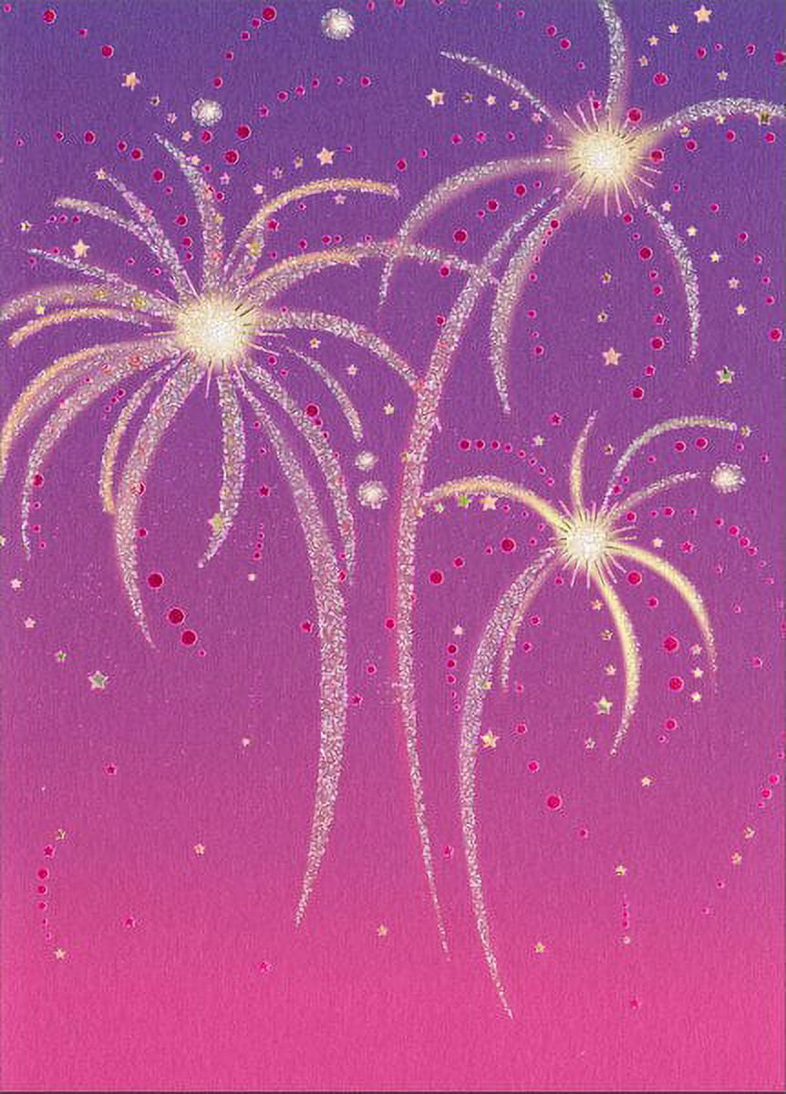 Avanti Press Fireworks A*Press Glitter Thank You Card - Walmart.com