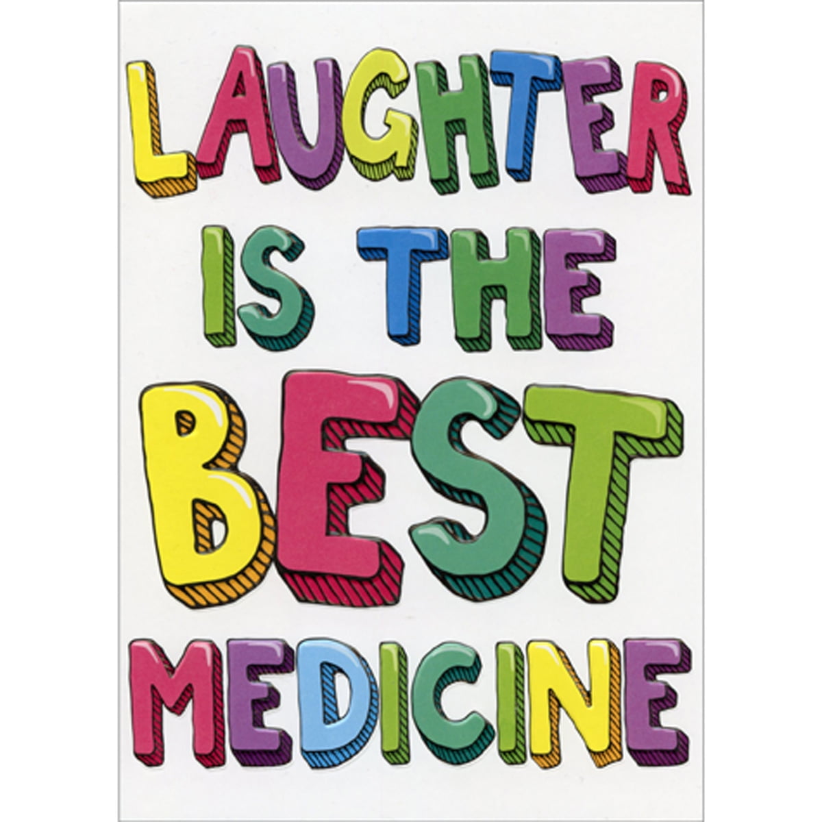 Avanti Press Laughter Is The Best Medicine Colorful Words A-Press Funny ...
