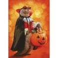Avanti Press Otter Dressed as a Vampire Holding Bucket of Candy Funny ...