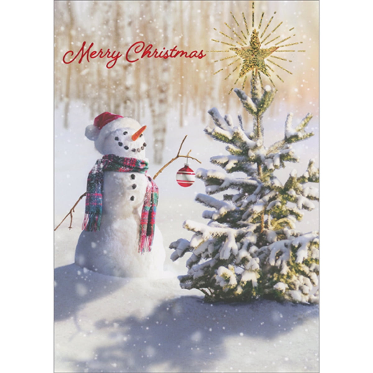 Avanti Press Snowman Hanging Red and White Striped Ornament on Small ...