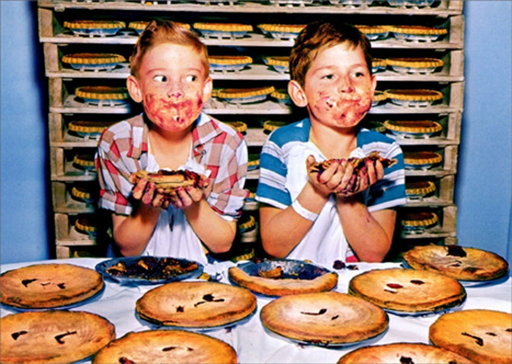 Avanti Press Two Messy Boys Eating Pies Humorous / Funny America ...