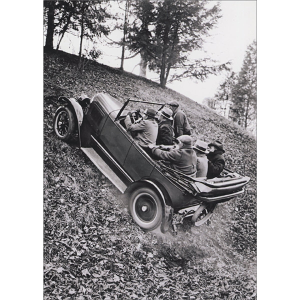 Avanti Press Whippet Car Driving Uphill Vintage Black and White Photo ...