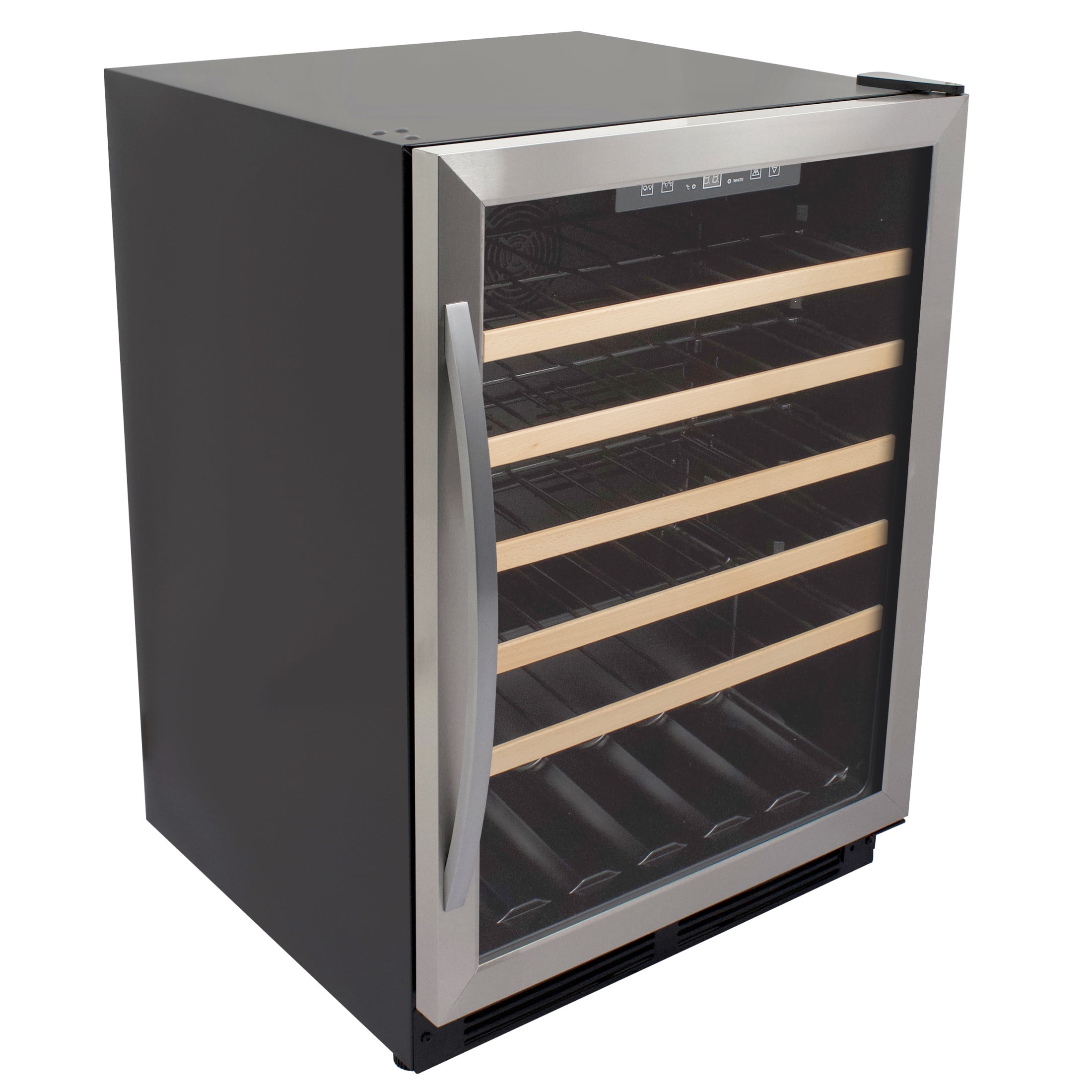 Avanti Wine Cooler with Wood Accent Shelving, 51 Bottle Capacity, in ...