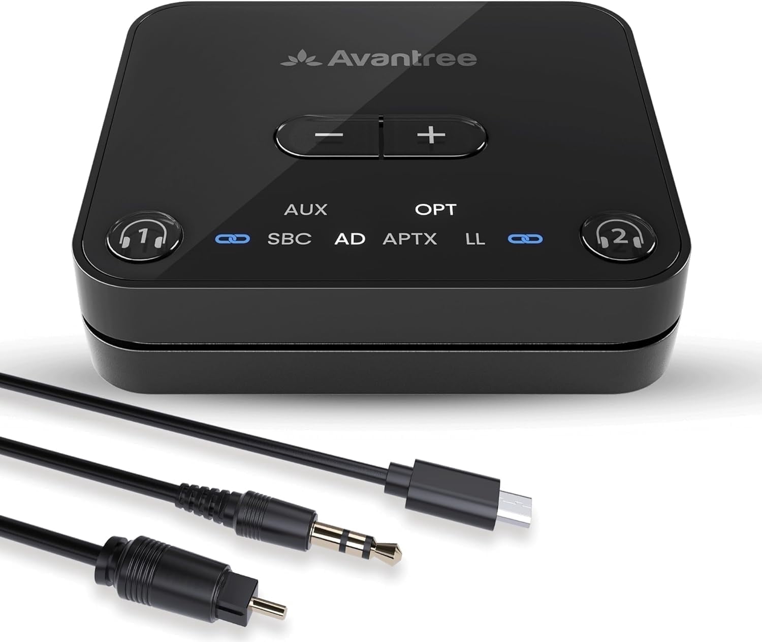 Avantree Audikast 3 Bluetooth 5.3 Transmitter for TV, Optical and AUX ...