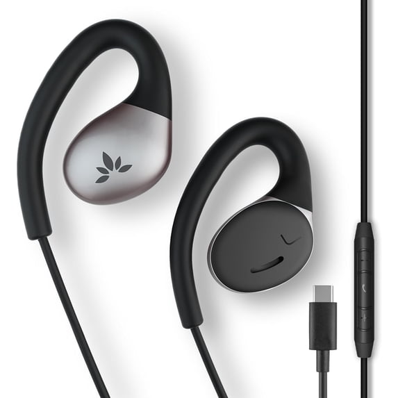 Avantree Resolve-C - USB C Wired Open-Ear Earbuds & Microphone with in ...