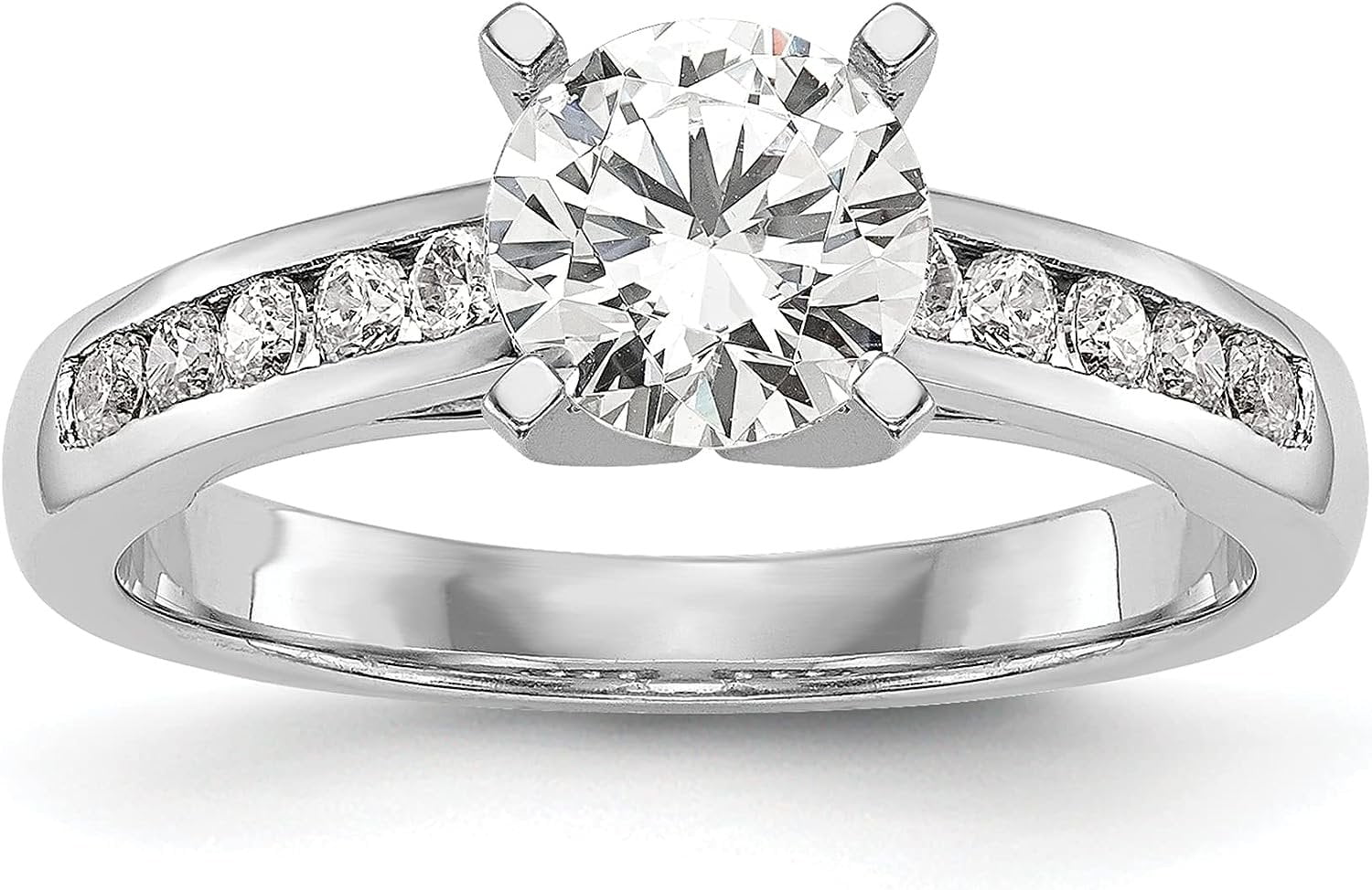 Avariah 14K White Gold Lab Grown Diamond VS/SI GH, Peg Set Semi-mount ...