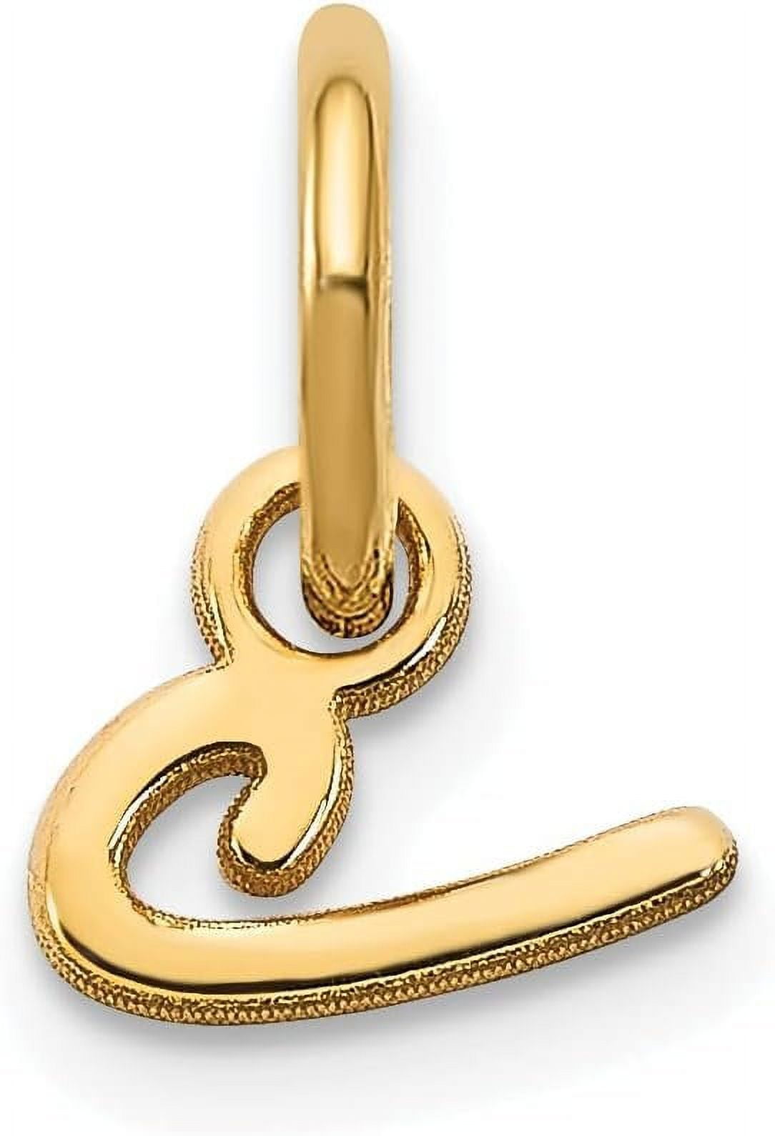 Avariah 14KY Yellow Gold Lower case Letter B Initial Charm - 9.47mm ...